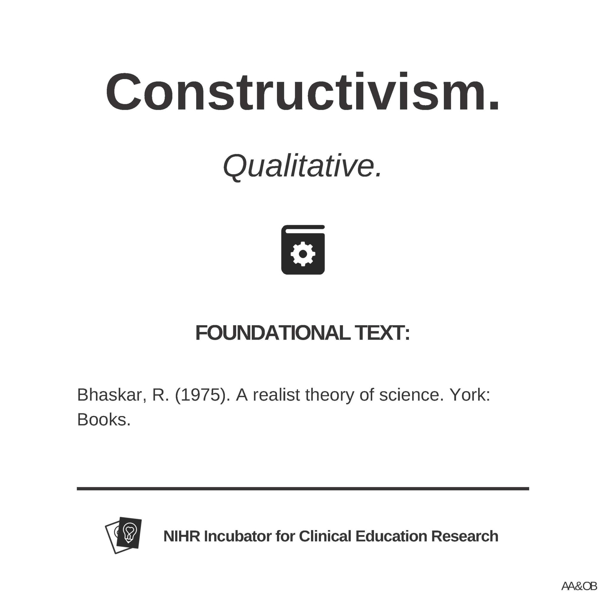 Constructivism - Incubator for Clinical Education Research