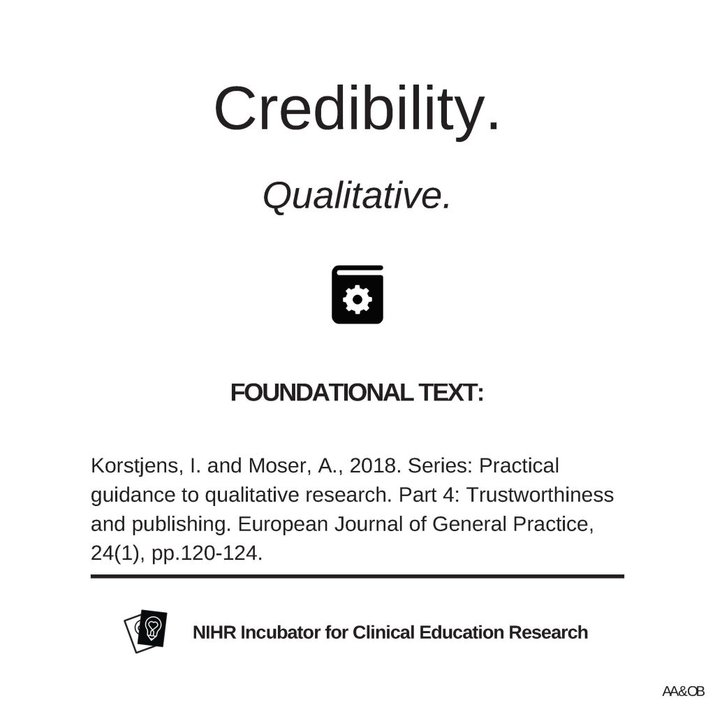 Credibility - Incubator for Clinical Education Research
