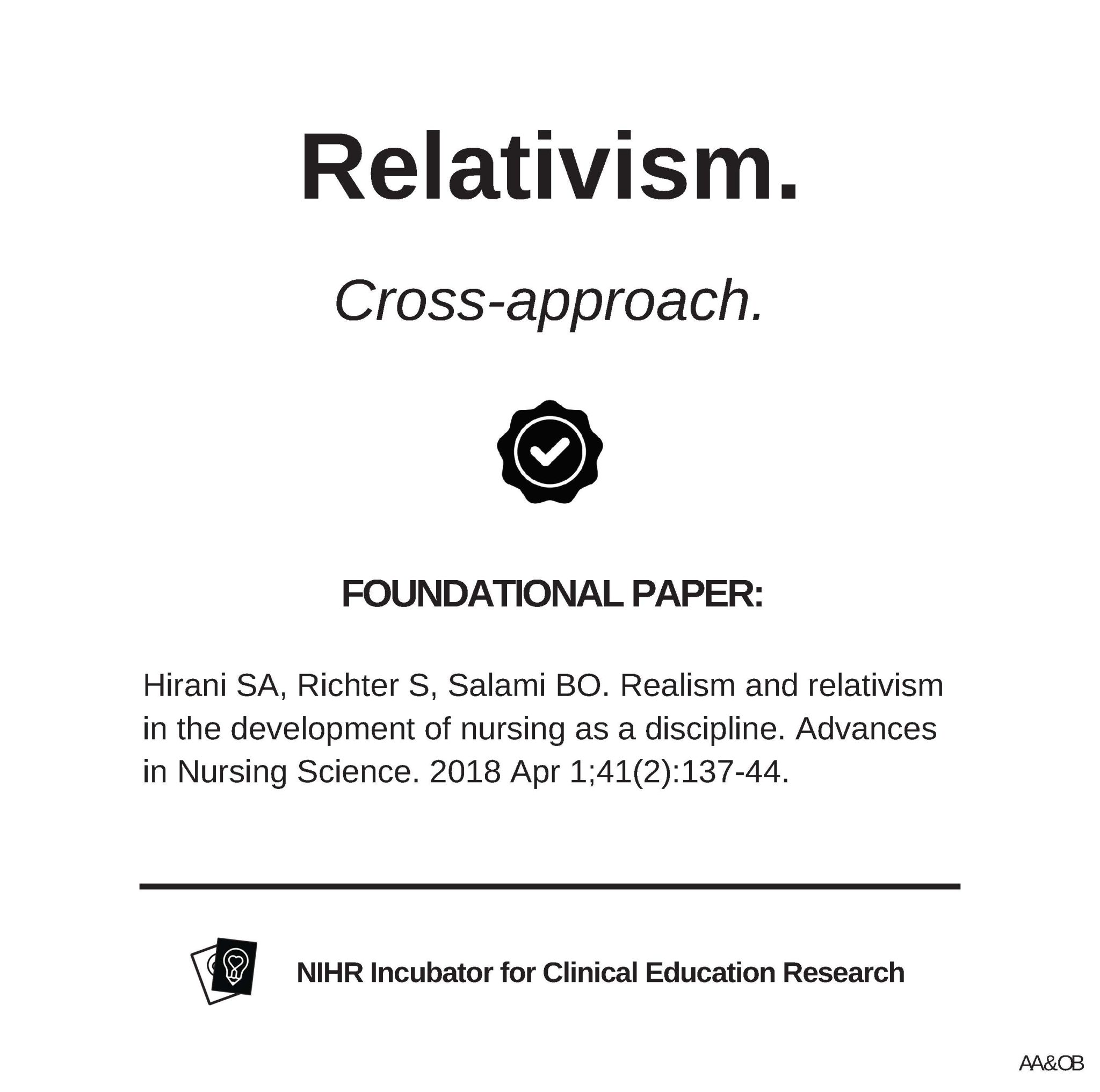 Relativism - Incubator for Clinical Education Research